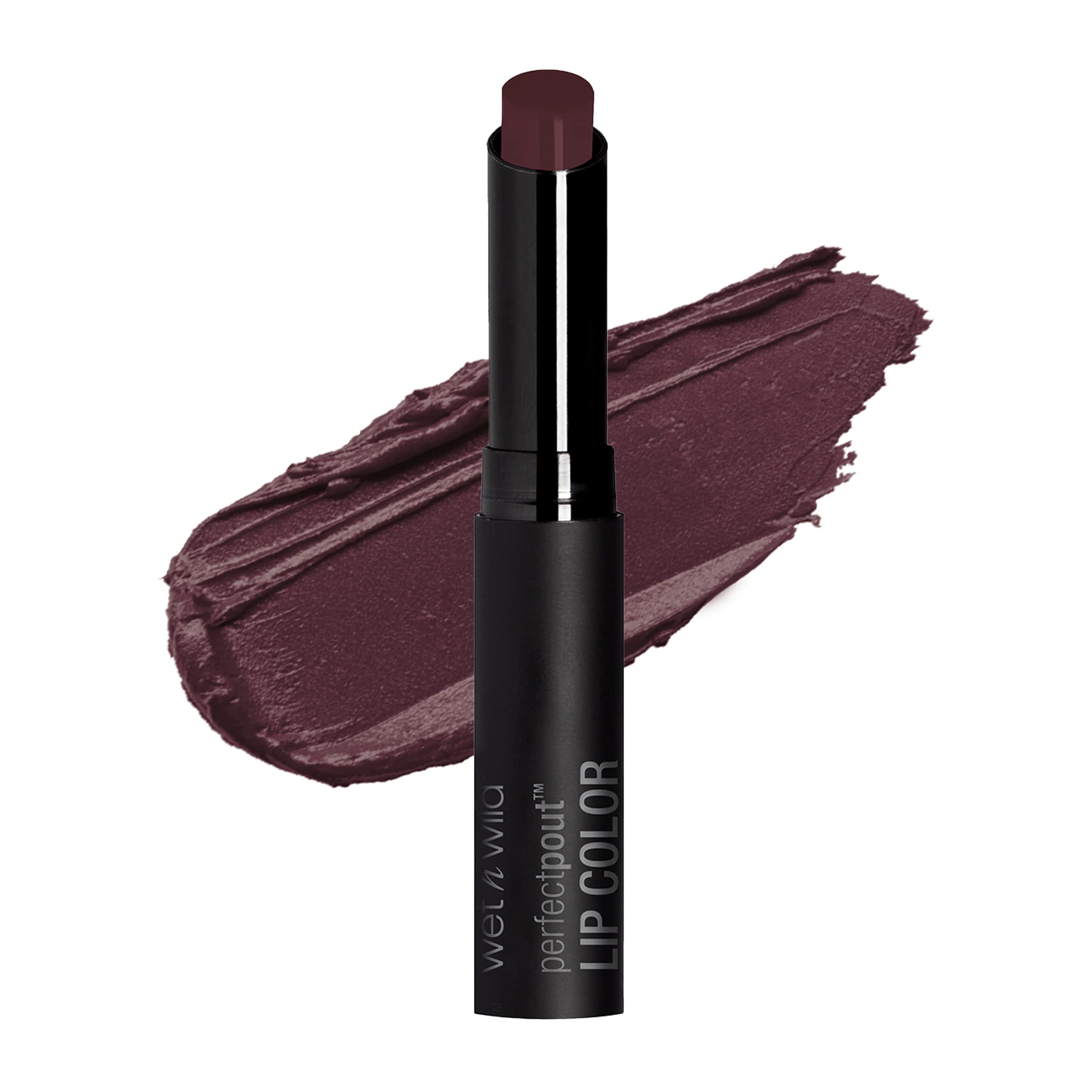 wet n wild Perfect Pout Lipstick, Dark Red My Blackberry Broke, Vegan | Gluten-Free | Cruelty-Free | Lip Color, Lip Color