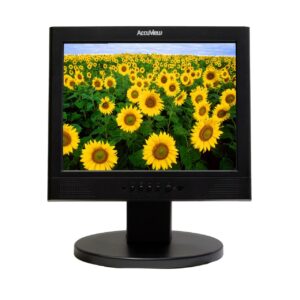 accuview 15 inch touch screen monitor 1024 x 768 resolution vga signal connector usb rs232 touch interface black pt5rca