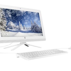 HP All in One Desktop 21 Inch PC 21-B0024 Computer, AMD A4-9125 Processor |4GB Ram, 128GB Solid State Drive| Webcam, Speakers, HDMI, WiFi and Bluetooth, Keyboard Mouse Windows 10, White (Renewed)