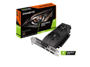 gigabyte geforce gtx 1650 d6 oc low profile 4g graphics card, low profile design, 4gb 128-bit gddr6, gv-n1656oc-4gl video card (renewed)