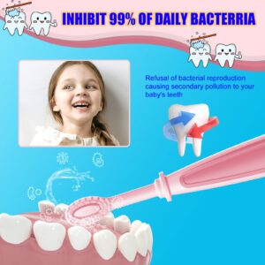 SVITOO Infant Toddler Toothbrush, 2 Pcs Toddler Training Teeth Brushes with Thousands of Soft Bristles, Children Oral Care for Sensitive Gums for 12 Months to 6 Years Babies, Prevent Stuck Throat