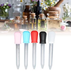 5pcs Liquid Dropper, Jewelry Dropper, 5ml Silicone Calibrated Dropper, Transfer Pipettes for Resin