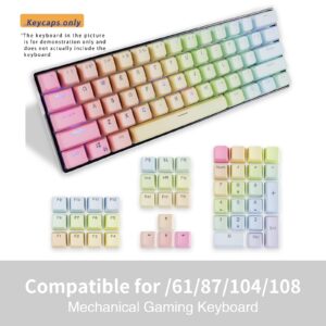 DIERYA X KEMOVE Double Shot PBT 108 Keys Keycap Set,OEM Translucent Layer Profile Keycaps, ANSI Layout Compatible for /61/87/104/108/60 Percent Mechanical Gaming Keyboard (Keycaps only)