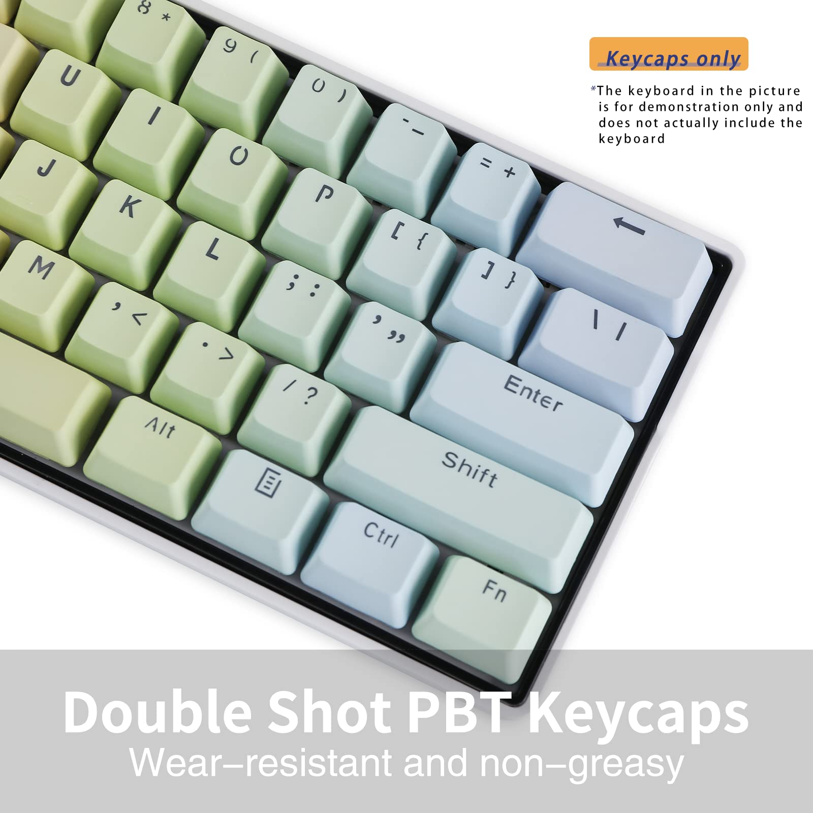 DIERYA X KEMOVE Double Shot PBT 108 Keys Keycap Set,OEM Translucent Layer Profile Keycaps, ANSI Layout Compatible for /61/87/104/108/60 Percent Mechanical Gaming Keyboard (Keycaps only)