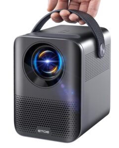 4k supported mini projector, 5g wifi bluetooth projector, etoe native 1080p movie projector, keystone correction, zoom, full hd projector compatible with tv stick/hdmi/usb/ios/android