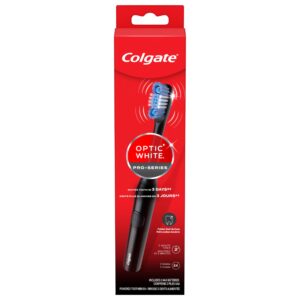 colgate 360 optic white pro-series battery black toothbrush