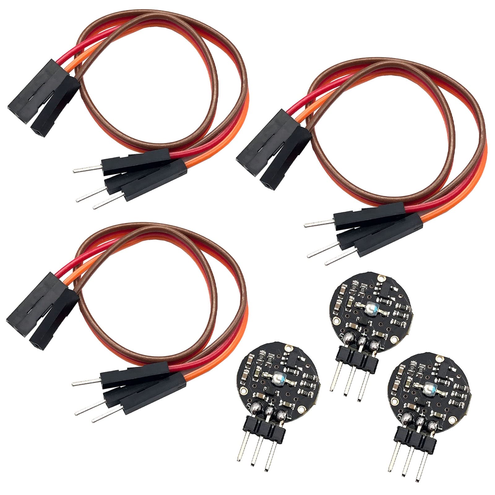 FainWan 3PCS Pulse Sensor Heart Rate Sensor Monitor Pulse Sensor Compatible with Ar-duino Module Raspberry pi