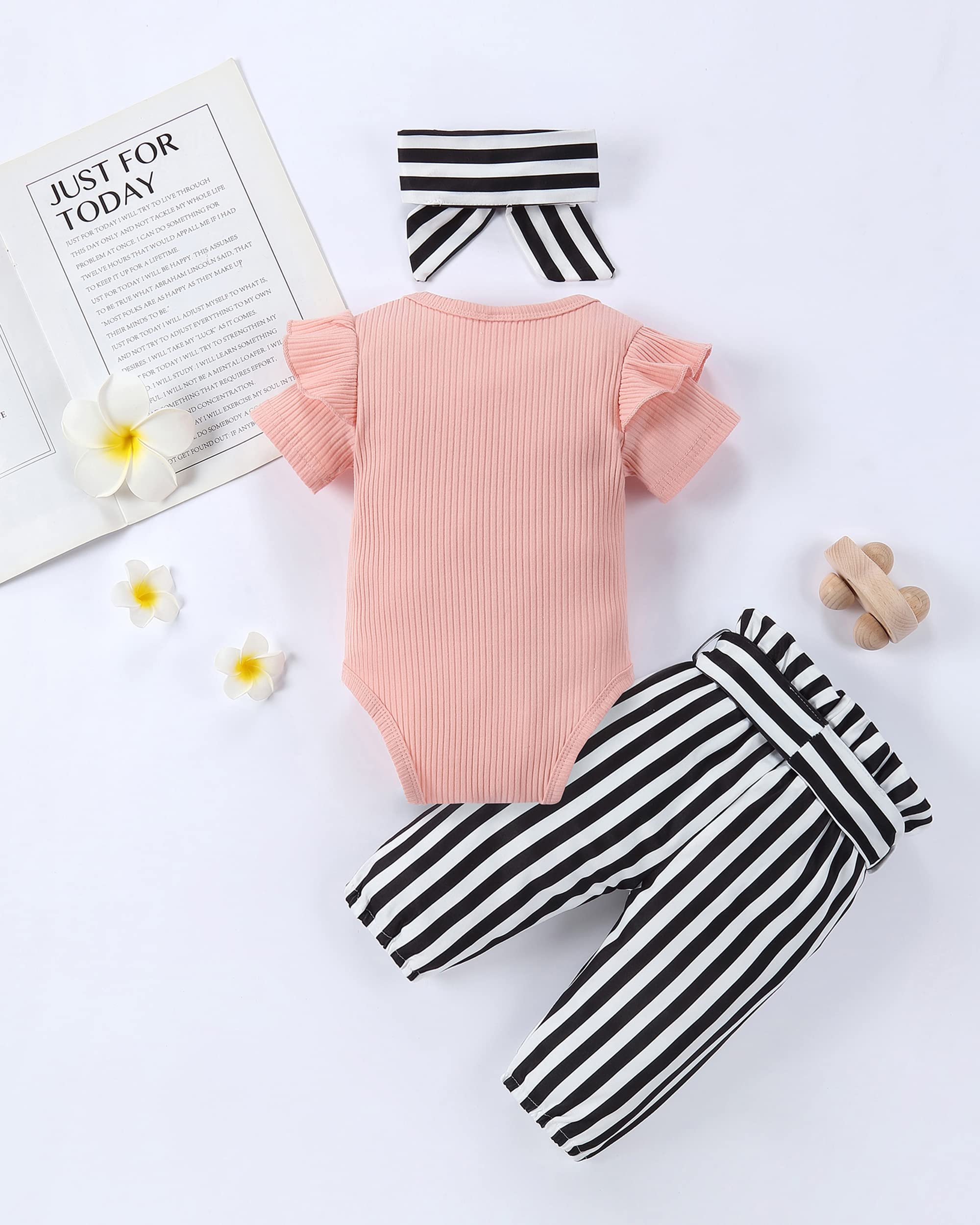 Newborn Infant Baby Girl Clothes 3PCS Camo Outfits Long Sleeve Cotton Romper Cute Baby Clothes For Girl Camouflage Pants Baby Girl Clothes 0 3 Months Spring Pink