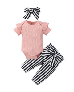 newborn infant baby girl clothes 3pcs camo outfits long sleeve cotton romper cute baby clothes for girl camouflage pants baby girl clothes 0 3 months spring pink