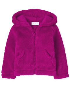 the children's place baby toddler girls long sleeve zip-up hoodie, tidal, 5t