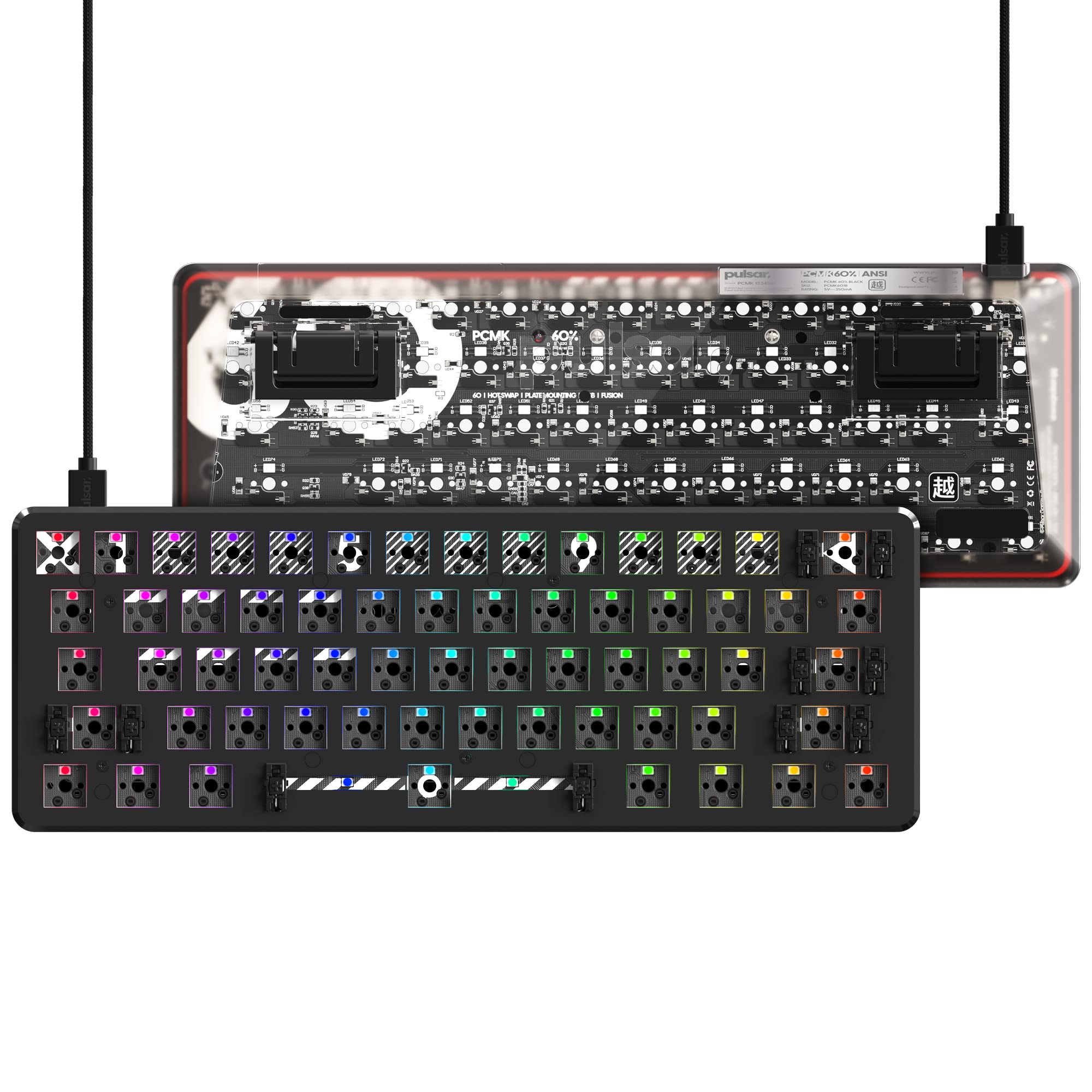 Pulsar Gaming Gears - PCMK Gaming Mechanical Keyboard ANSI Hot Swappable 60% (Barebone, Black)