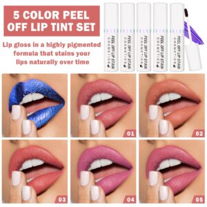 AWCCXMYM 3PCS Color Changing Lipstick Tinted Lip Balm Long Lasting Moisturizing Magic Lipstick Temperature Color Change Jelly Lipstick Lip Gloss Sets For Women Girls