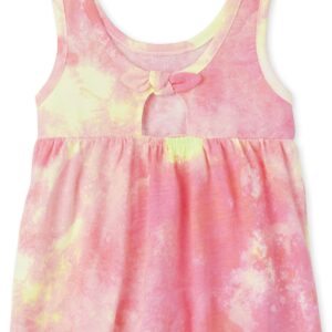 The Children's Place baby girls The Children's Place and Toddler Sleeveless Tank Top Bike Shorts Set Shirt, In the Pink, 4T US