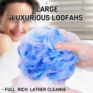 Shower Loofah Bath Sponge 75g - 4 Pack Large Soft Nylon Mesh Puff for Men, Loofah Shower Exfoliating Scrubber Pouf, Full Cleanse, Beauty Bathing Accessories-1