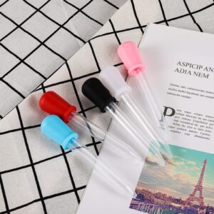 5pcs Liquid Dropper, Jewelry Dropper, 5ml Silicone Calibrated Dropper, Transfer Pipettes for Resin