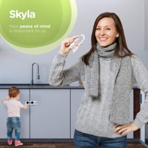 Cabinet Baby Proofing (20 Pack) by Skyla Homes - Magnetic Locks and 3M Adhesive Straps - Easiest Multipurpose No Screws or Tools Needed