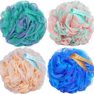 Shower Loofah Bath Sponge 75g - 4 Pack Large Soft Nylon Mesh Puff for Men, Loofah Shower Exfoliating Scrubber Pouf, Full Cleanse, Beauty Bathing Accessories-1