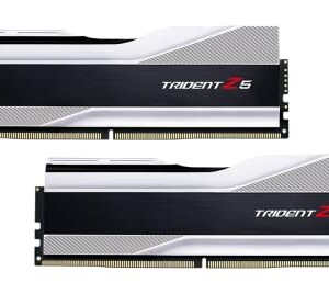 G.SKILL Trident Z5 Series (Intel XMP 3.0) DDR5 RAM 32GB (2x16GB) 5600MT/s CL36-36-36-89 1.20V Desktop Computer Memory UDIMM - Metallic Silver (F5-5600J3636C16GA2-TZ5S)