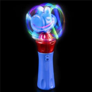 Light Up Spinning Wand Toy for Kids - LED Spinner with Magic Orbiter - Autism Toys for Boys & Girls - Fun Glow Party Favor, Toddler Gift