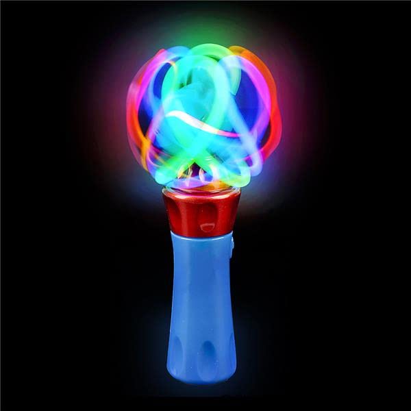 Light Up Spinning Wand Toy for Kids - LED Spinner with Magic Orbiter - Autism Toys for Boys & Girls - Fun Glow Party Favor, Toddler Gift