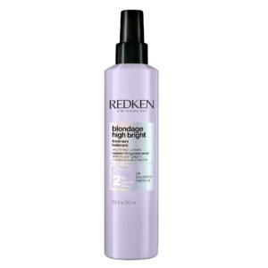 redken blondage high bright pre treatment | brightens and lightens color-treated and natural blonde hair instantly | infused with vitamin c