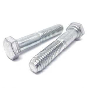 (6 pieces) m8-1.25x55 mm class 8.8 hex cap screws bolts metric grade unc coarse partial threads zinc clear