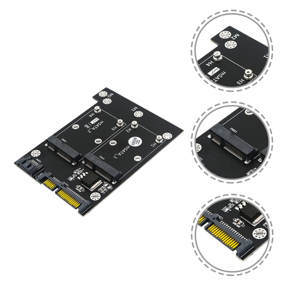 SOLUSTRE Adapter Board mSATA Adapter mSATA SSD Reader Adapter mSATA SSD Adapter SSD Adapter Card Computer Supply mSATA to 3.0 Adapter Mini Converter Expansion Card Metal