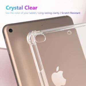 Callyue Clear Case for iPad Mini 5 / Mini 4 / Mini 3 2 1, Rubber Soft Skin Silicone Side Corner Protective Cover for Apple iPad Mini 7.9 inch Tablet - Transparent