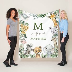 personalized baby blanket for boy girls custom girl blankets with name customized nursery blanket with name personalized elephant unisex baby blankets custom receiving blanket for boy 30x40 inch