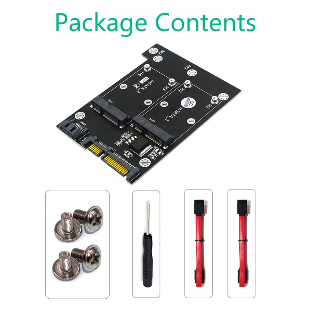 SOLUSTRE Adapter Board mSATA Adapter mSATA SSD Reader Adapter mSATA SSD Adapter SSD Adapter Card Computer Supply mSATA to 3.0 Adapter Mini Converter Expansion Card Metal