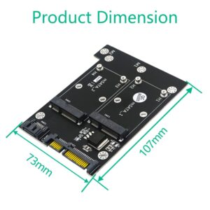 SOLUSTRE Adapter Board mSATA Adapter mSATA SSD Reader Adapter mSATA SSD Adapter SSD Adapter Card Computer Supply mSATA to 3.0 Adapter Mini Converter Expansion Card Metal