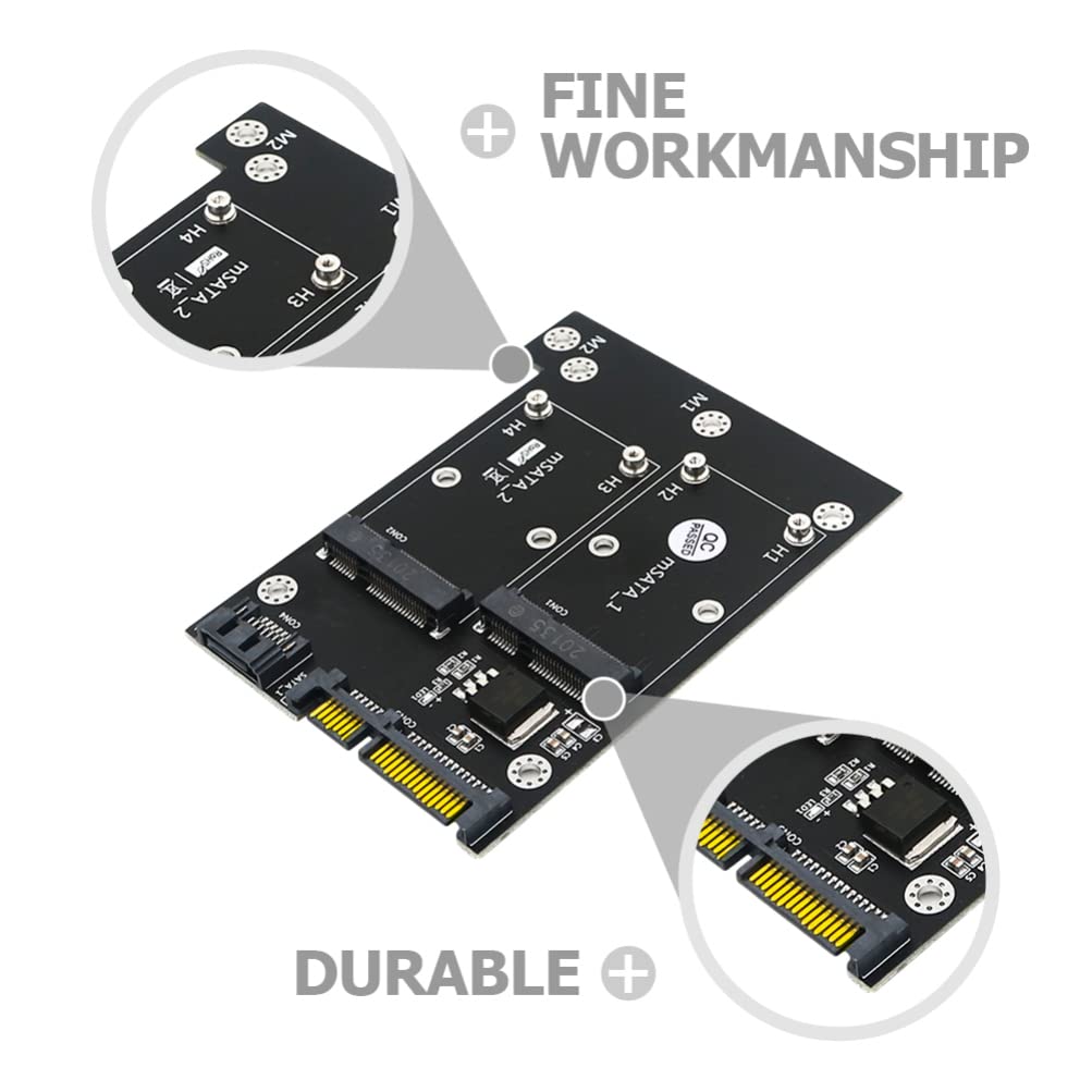 SOLUSTRE Adapter Board mSATA Adapter mSATA SSD Reader Adapter mSATA SSD Adapter SSD Adapter Card Computer Supply mSATA to 3.0 Adapter Mini Converter Expansion Card Metal