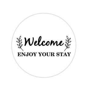 Welcome Hotel Guest Stickers,2 Inch Hotel Key Card Envelope Seals,500 Pcs Per Roll