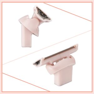 Razor Replacement Heads Compatible with Flawless Nu Razor, Rose Gold Plated Body Replacement Head with Covers, Hair remover Replacement Head Compatible with Finishing Touch Razor for Women (2 Count)