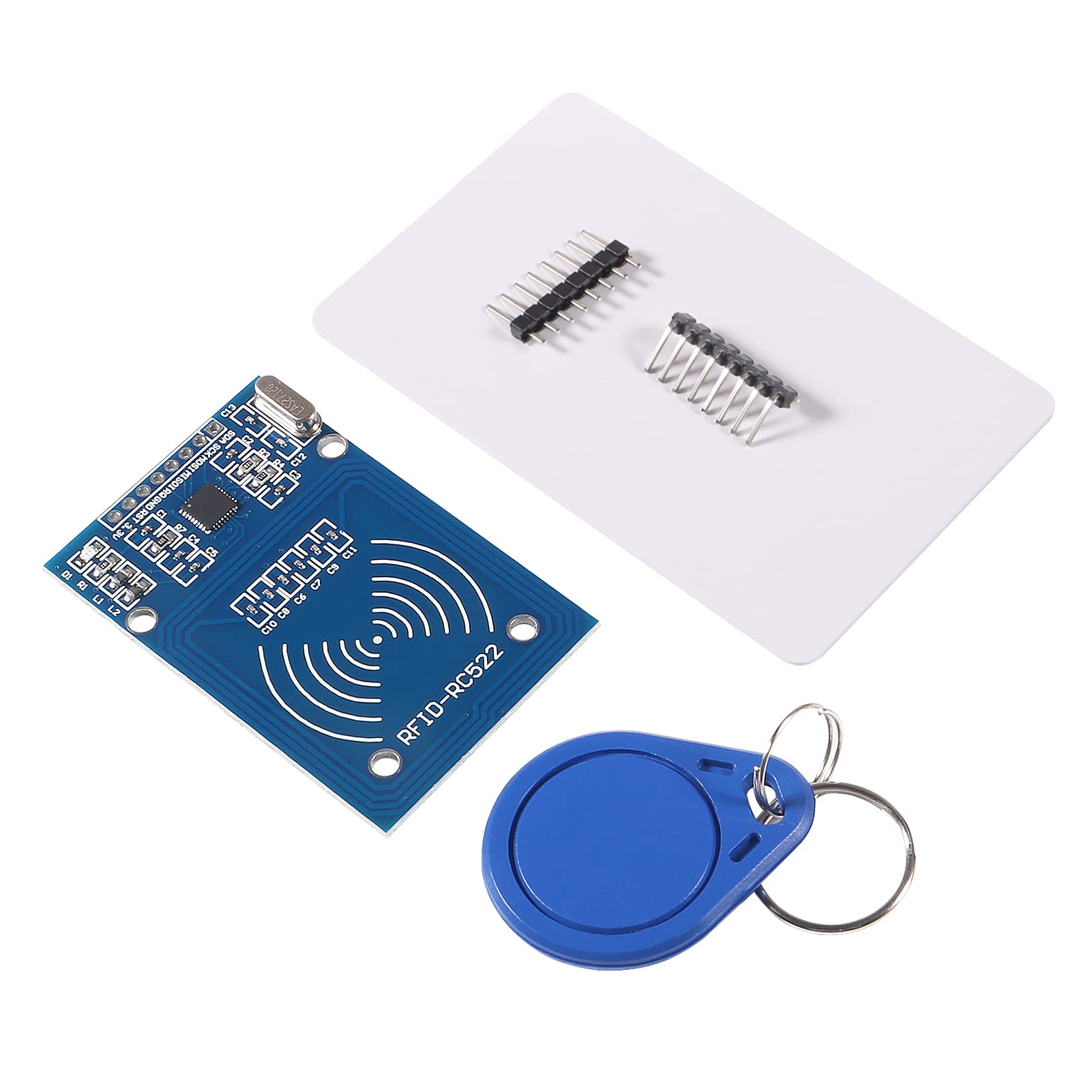 Alinan 6pcs RFID Kit MFRC522 RF IC Card Sensor Module with S50 Blank Card and Key Ring