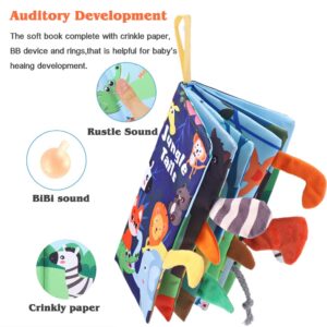 Baby Wrist Rattles Toys, Soft Book for Babies 0-3 Months, Foot Rattle Socks for Newborn, Gift for Infant