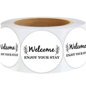 welcome hotel guest stickers,2 inch hotel key card envelope seals,500 pcs per roll