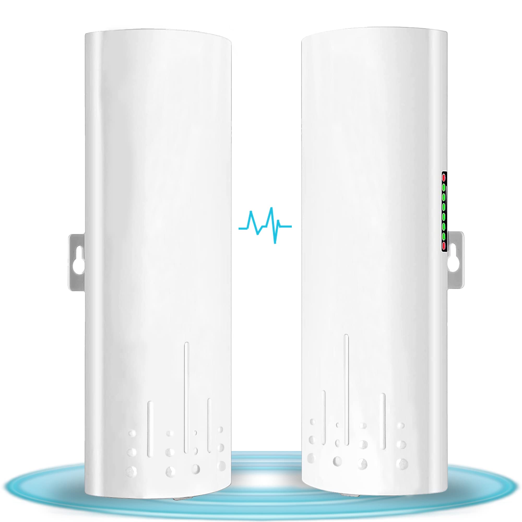 High Brain Wireless Bridge,Outdoor WiFi Access Point Extender,Point to Point,5.8G 300Mpbs Long Range Ineternet Repeater CPE 14DBi Antenna Extend Network & Video Surveillance up to 1.86 Miles 2 Pack