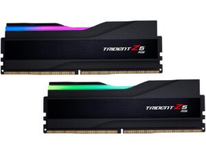 g.skill trident z5 rgb series (intel xmp) 32gb (2 x 16gb) 288-pin sdram u-dimm ddr5 6000 cl32-38-38-96 1.35v dual channel desktop memory f5-6000j3238f16ga2-tz5rk (matte black)