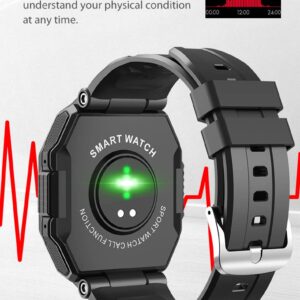 Smart Watches for Men Activity Fitness Tracker with Bluetooth Call Heart Rate Blood Pressure Blood Oxygen Sleep Monitor IP67 Waterproof 1.54" Touch Screen Smart Watch for iOS Android (Black)