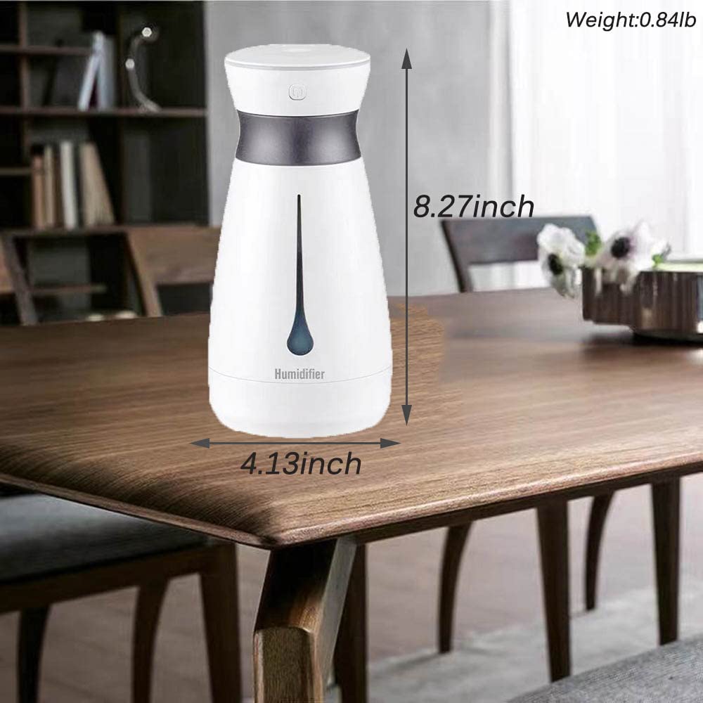 Humidifiers for Baby Bedroom with Two Spray Modes, Top Fill Cool Mist Humidifiers Suitable for Kids Nursery, Plants，Car,Easy Clean, Whisper Quiet, 7-Color Night Light