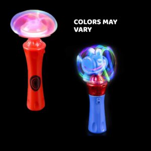 Light Up Spinning Wand Toy for Kids - LED Spinner with Magic Orbiter - Autism Toys for Boys & Girls - Fun Glow Party Favor, Toddler Gift