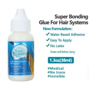 Wig Glue for Front Lace Wig-1.3oz - Invisible Bonding Glue： Extra Moisture Control, Bold Hold Lace Wig Adhesive for Oily Scalps and Cosplay Wig (1 Bottle Glue)