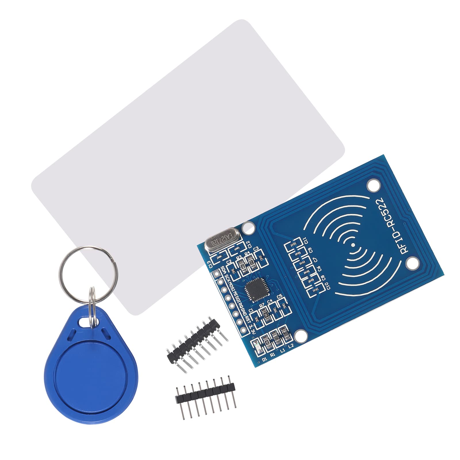 Alinan 6pcs RFID Kit MFRC522 RF IC Card Sensor Module with S50 Blank Card and Key Ring