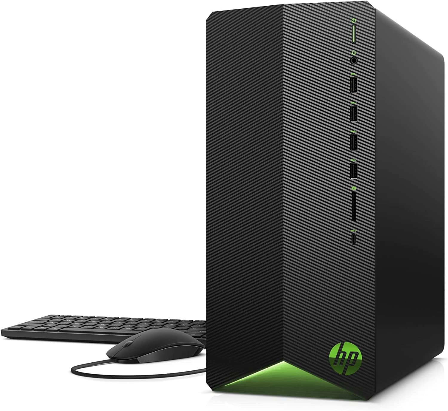 HP Pavilion Gaming Desktop Computer 10th Generation Intel Hexa-core i5-10400F Processor 16GB RAM 1TB SSD GeForce RTX 3060 12GB Graphic USB-C DiplayPort Bluetooth Black + HDMI Cable