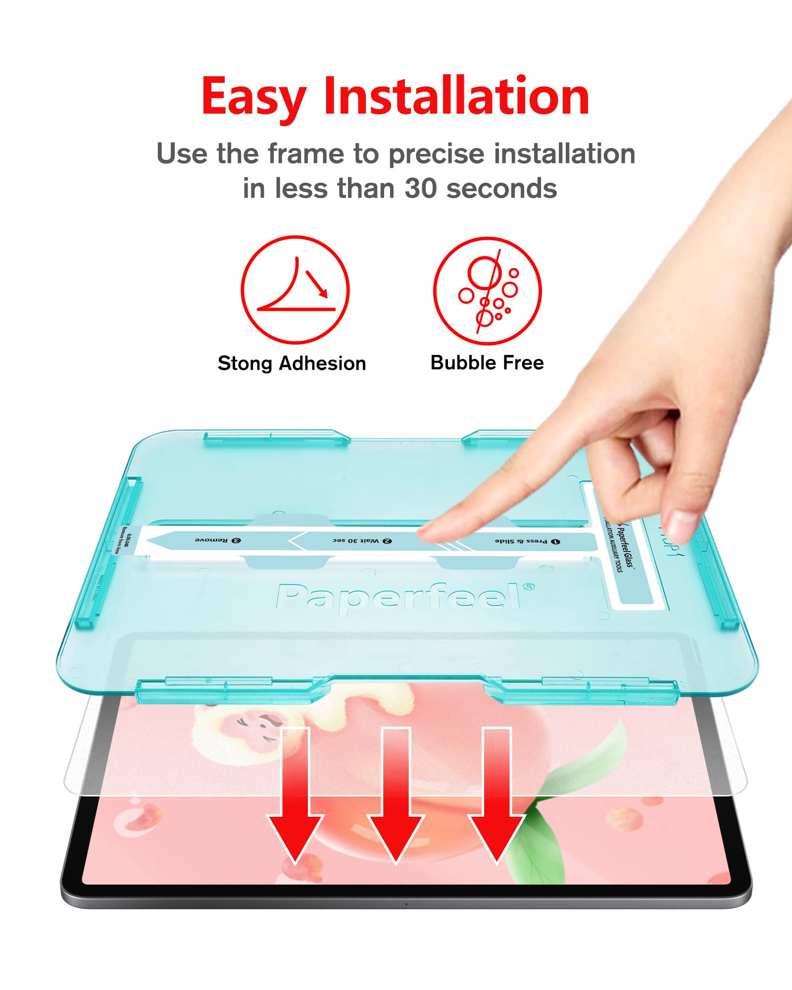 BERSEM Paperfeel Glass Screen Protector compatible with iPad Pro 11 inch (2021&2020&2018 Models) iPad Air 4th Generation (10.9 inch,2020) with Alignment Tool Anti Glare/Anti Fall/Case Friendly