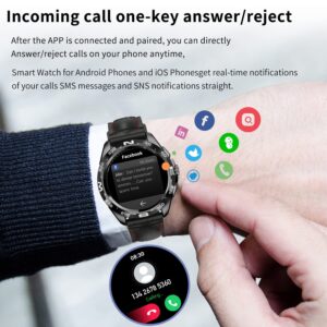 CARYWON Smart Watch for Android &iOS Phones with Calls Making and Answering,Messages Reminder,Heart Rate, Blood Oxygen and Pressure, Sleep Monitoring Tracker, Waterproof Fitness Watch for Men Women