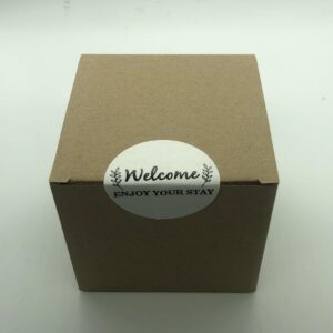 Welcome Hotel Guest Stickers,2 Inch Hotel Key Card Envelope Seals,500 Pcs Per Roll