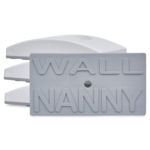 wall nanny - dog gate wall protector (made in usa) protects walls and doorways from pet gates - for pressure mounted indoor safety baby gates (4 pack)