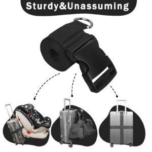 Adjustable Car Seat Travel Belt to Suitcase CPC Certificate CPSIA Test Car Seat Luggage Strap Convert Kid Car Seat and Carry-on Luggage to Airport Car Seat Stroller Carrie Carseat Strap for Luggage